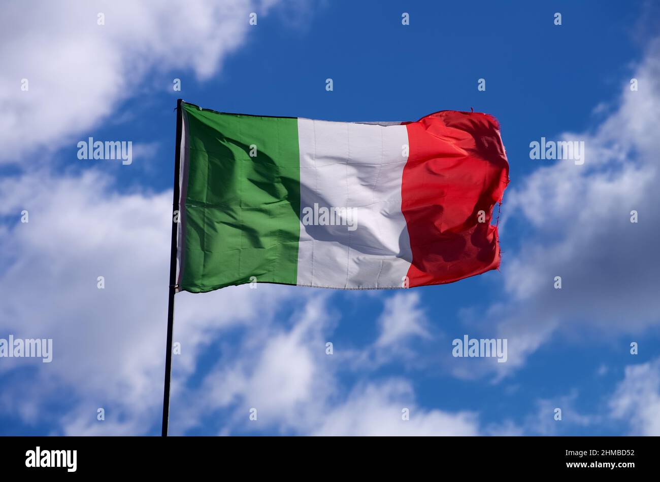 waving the flag of Italy Stock Photo - Alamy