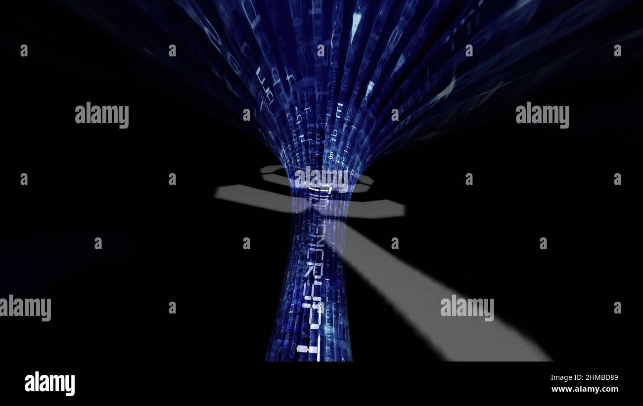 Driving through the encrypted data tunnel Stock Photo - Alamy