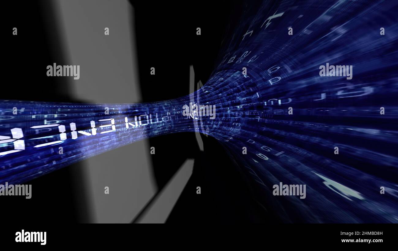 Driving through the encrypted data tunnel Stock Photo - Alamy