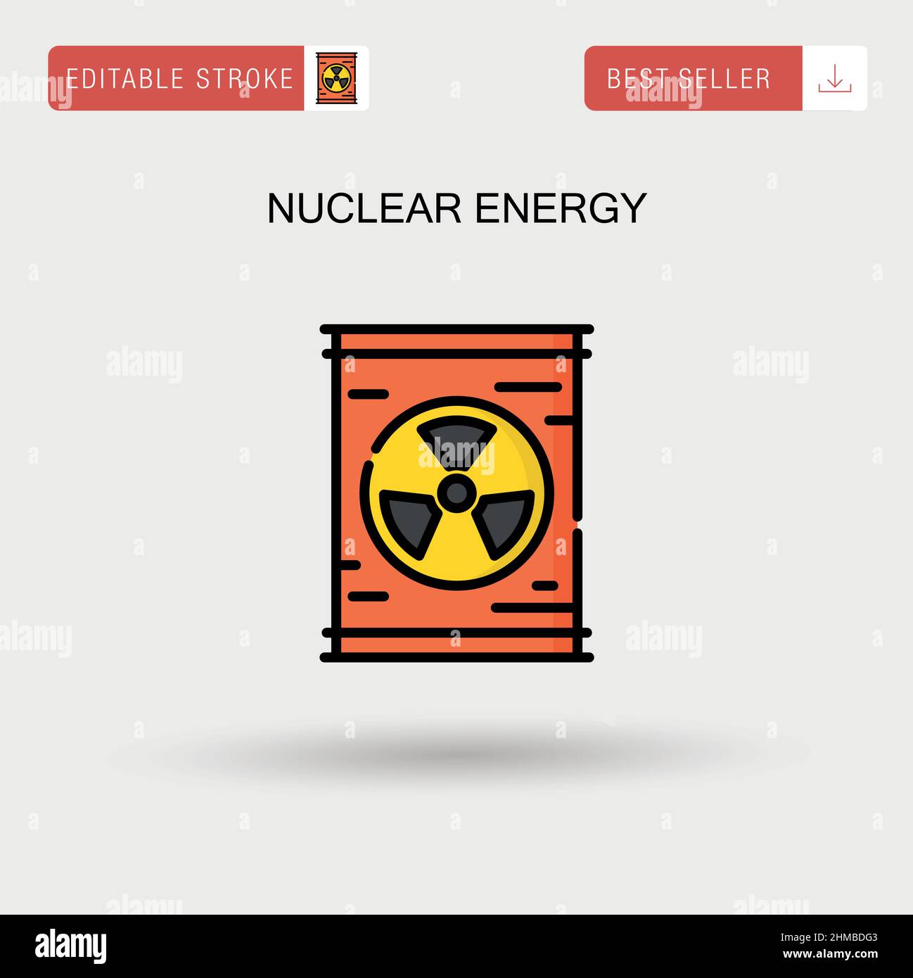Nuclear energy Simple vector icon Stock Vector Image & Art - Alamy