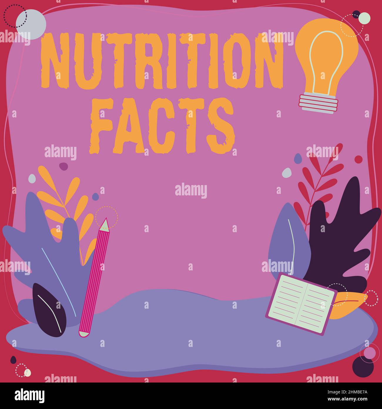 Sign displaying Nutrition Facts. Business concept Detailed information ...