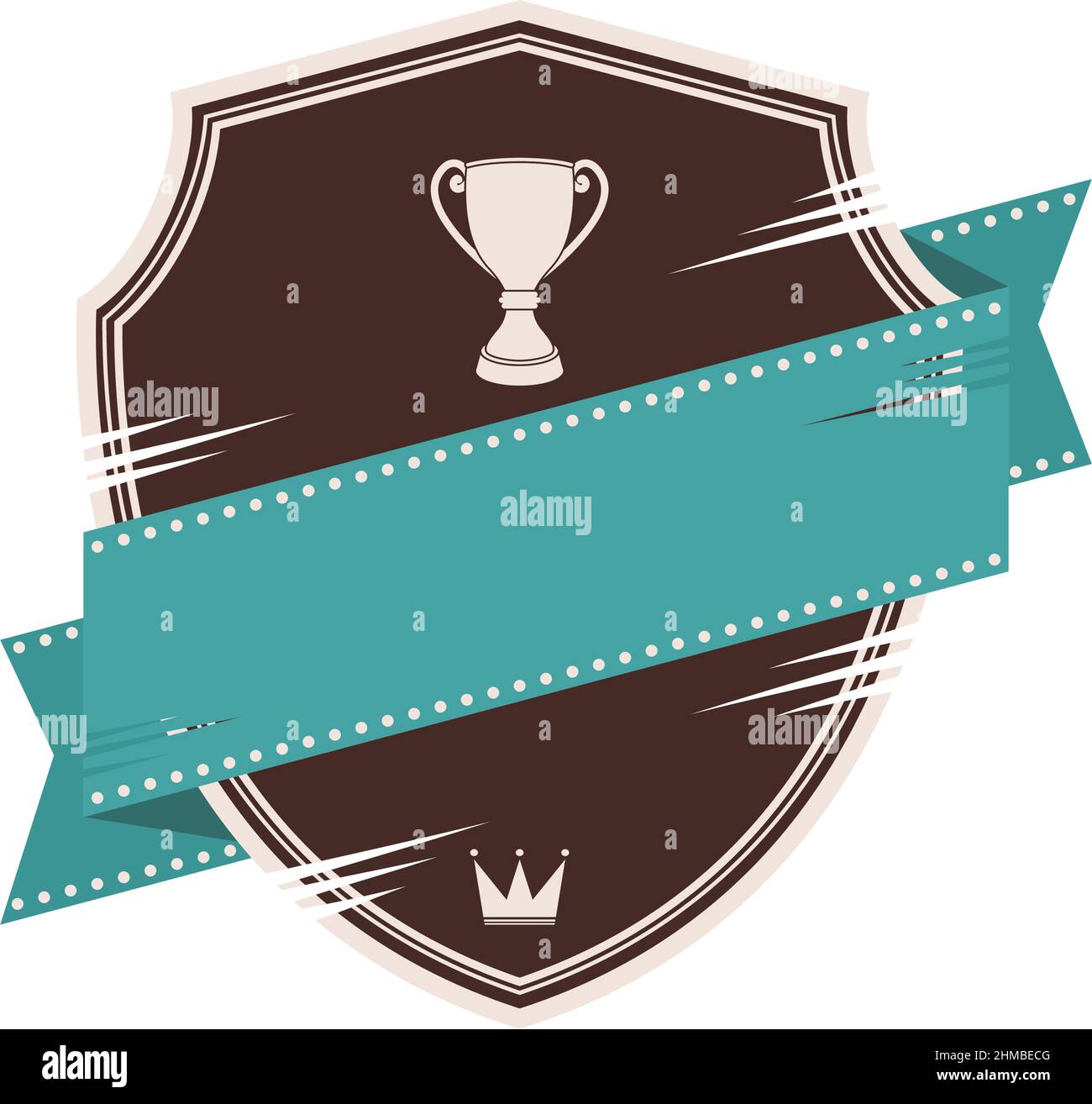 shield with trophy retro label Stock Vector Image & Art - Alamy