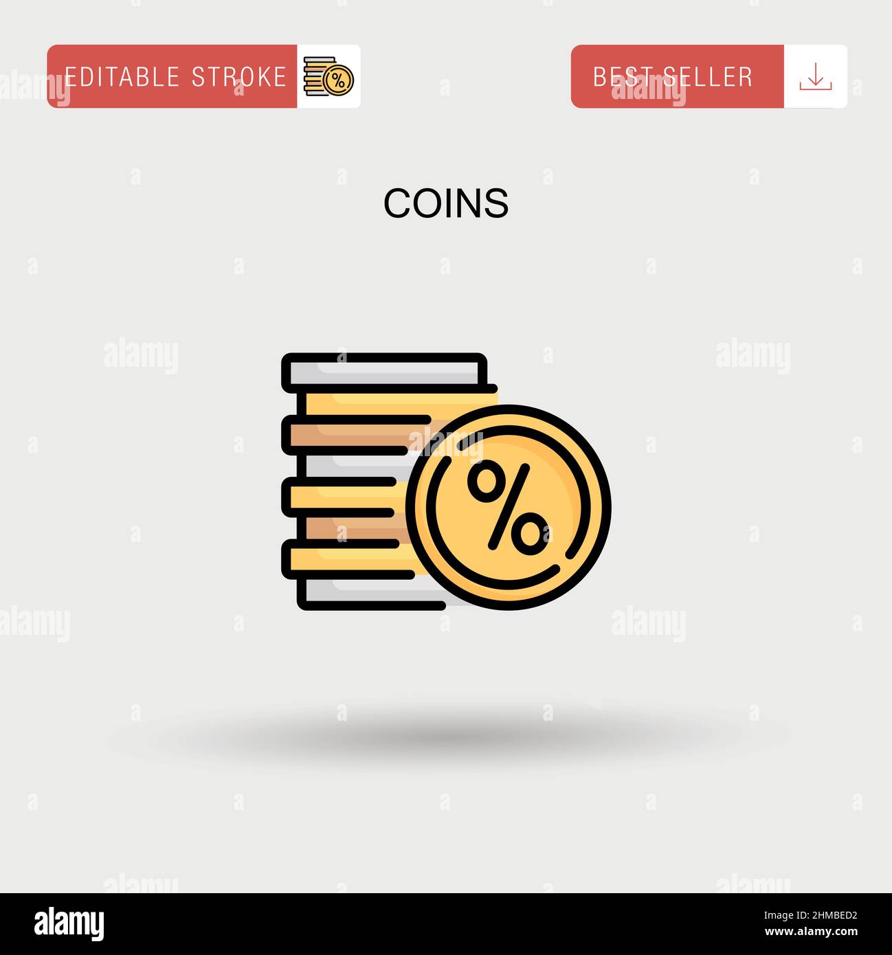 Coins Simple vector icon Stock Vector Image & Art - Alamy