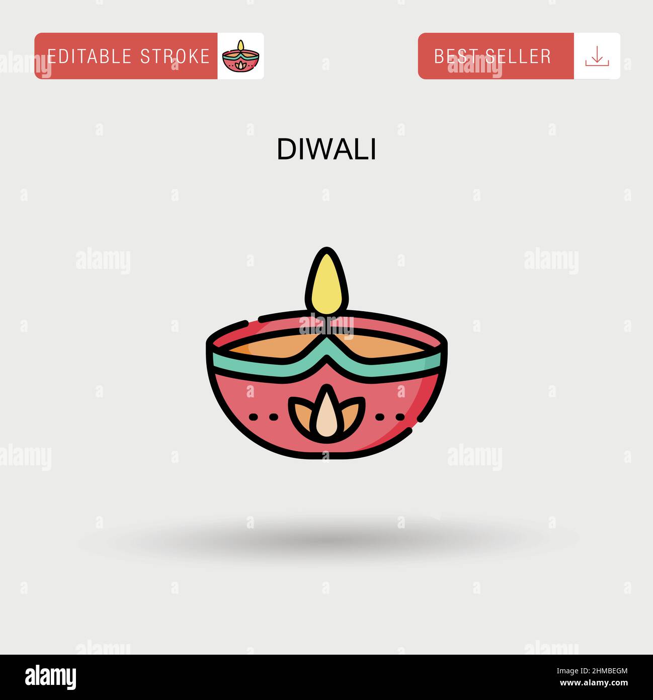 Diwali Simple vector icon Stock Vector Image & Art - Alamy