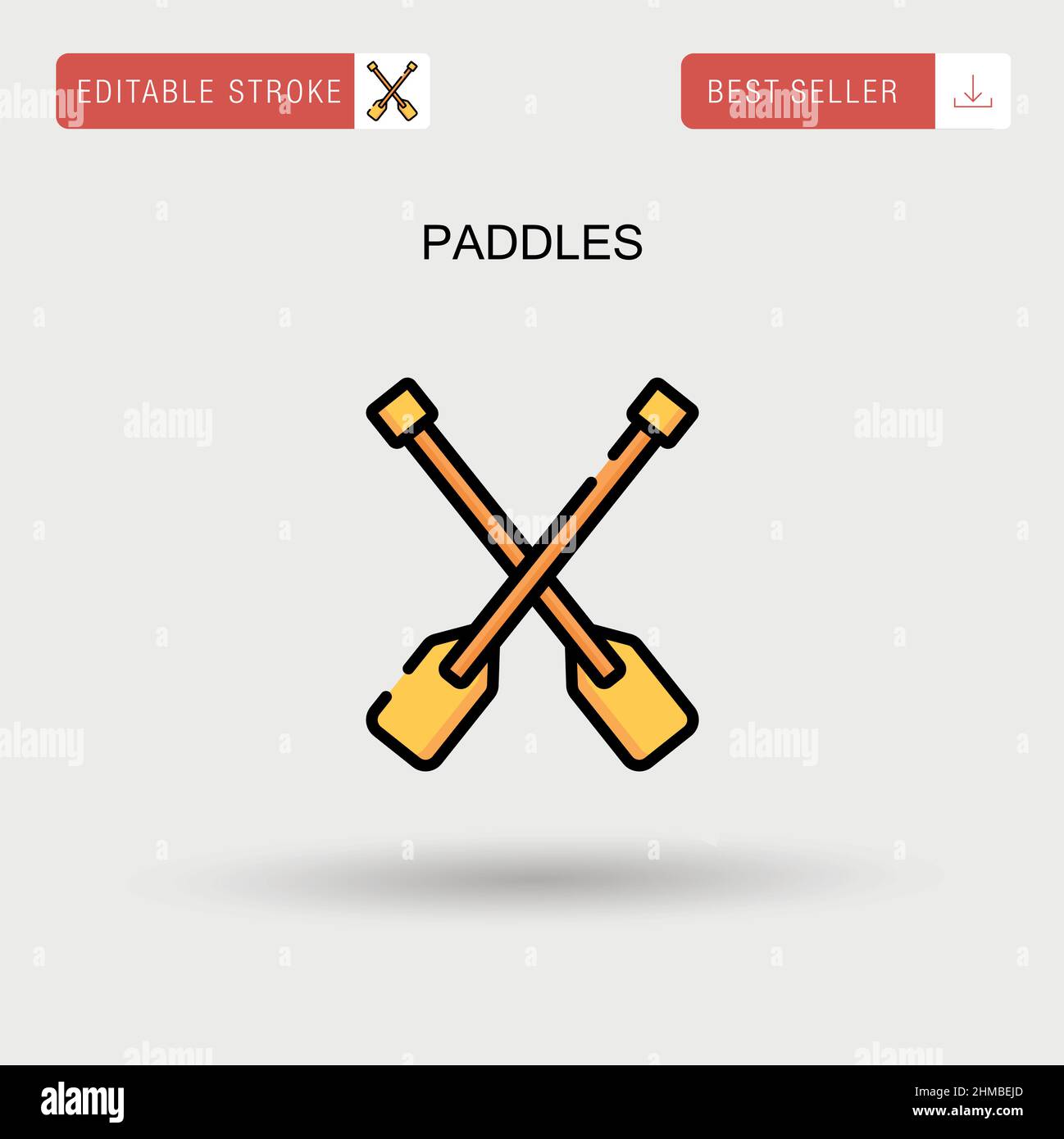 Paddles Simple vector icon Stock Vector Image & Art - Alamy