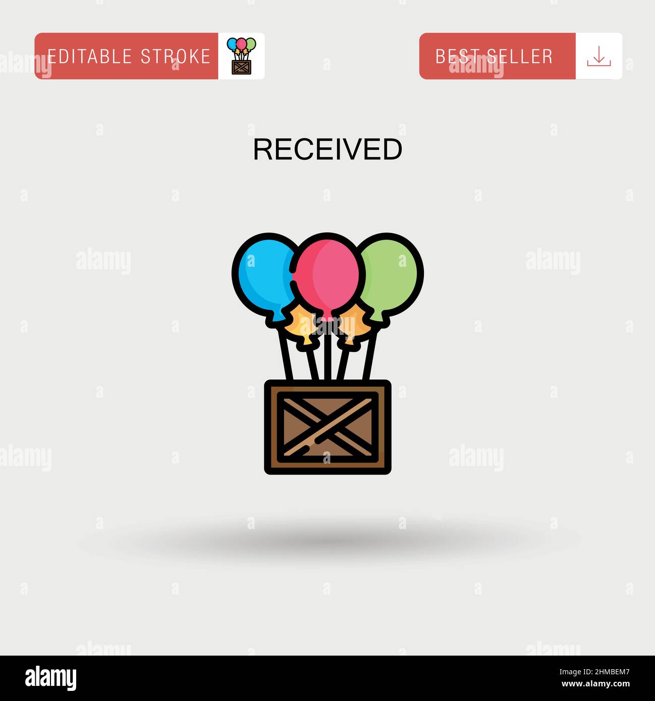 Received Simple vector icon Stock Vector Image & Art - Alamy