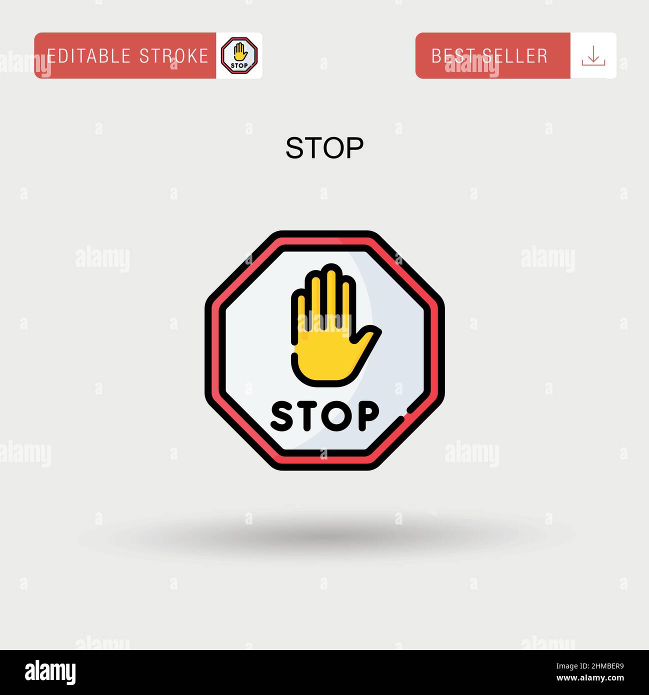 Stop Simple vector icon Stock Vector Image & Art - Alamy