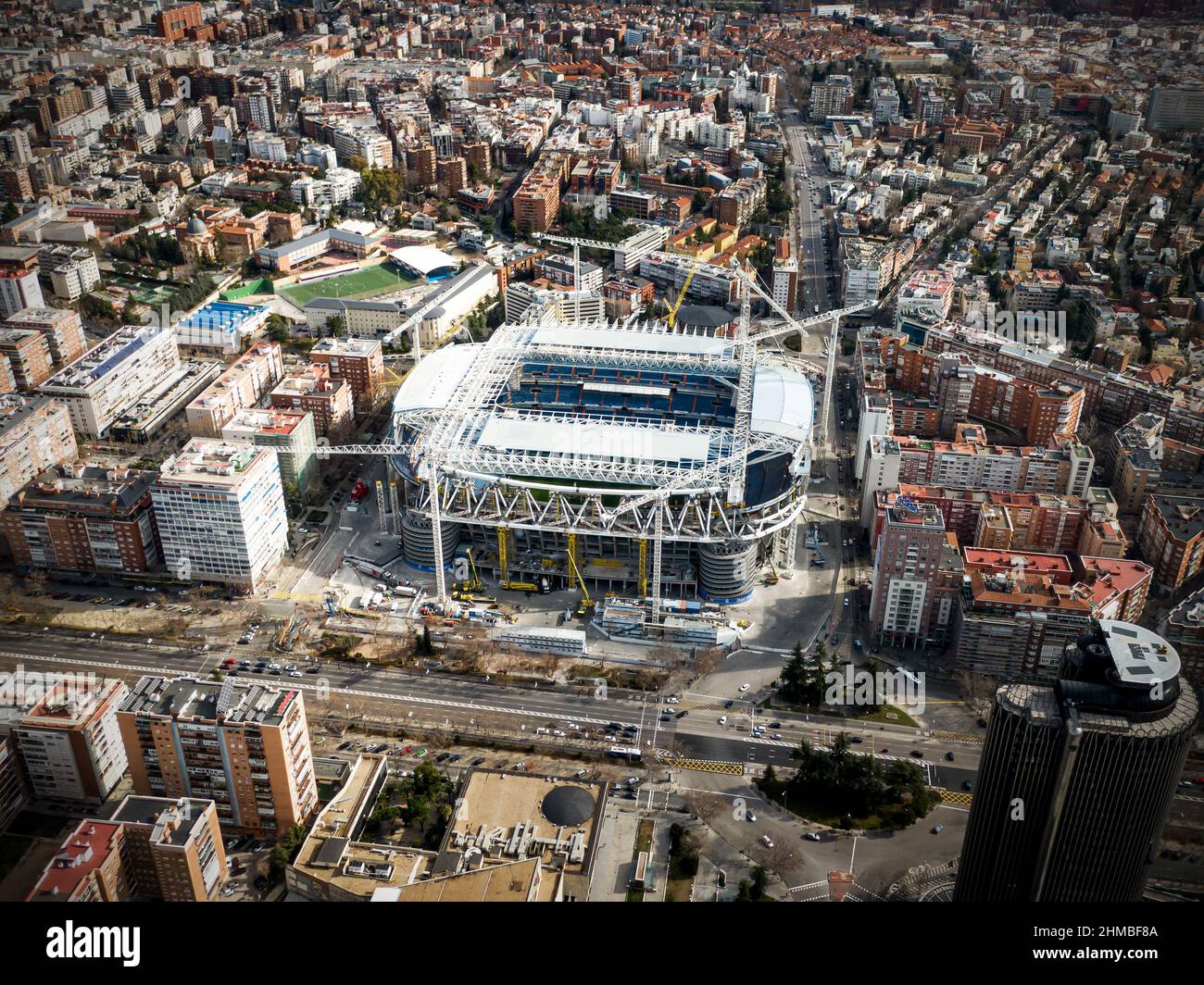 Madrid, Spain - February 05, 2022: Santiago Bernabeu stadium during ...