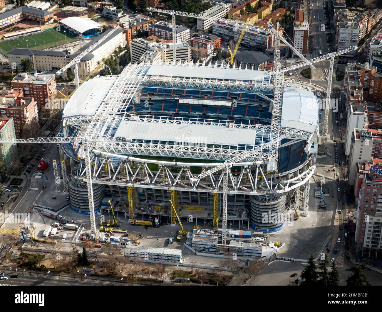 Madrid, Spain - February 05, 2022: Santiago Bernabeu stadium during ...