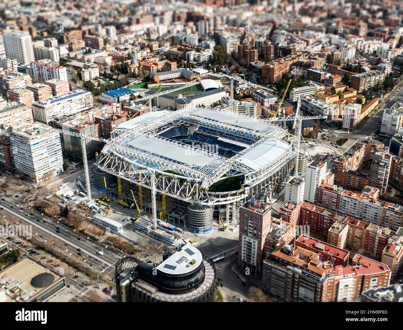 Madrid, Spain - February 05, 2022: Santiago Bernabeu stadium during ...