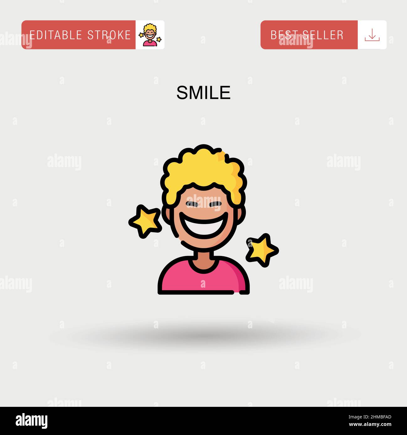 Female woman smile smiling happy Stock Vector Images - Alamy