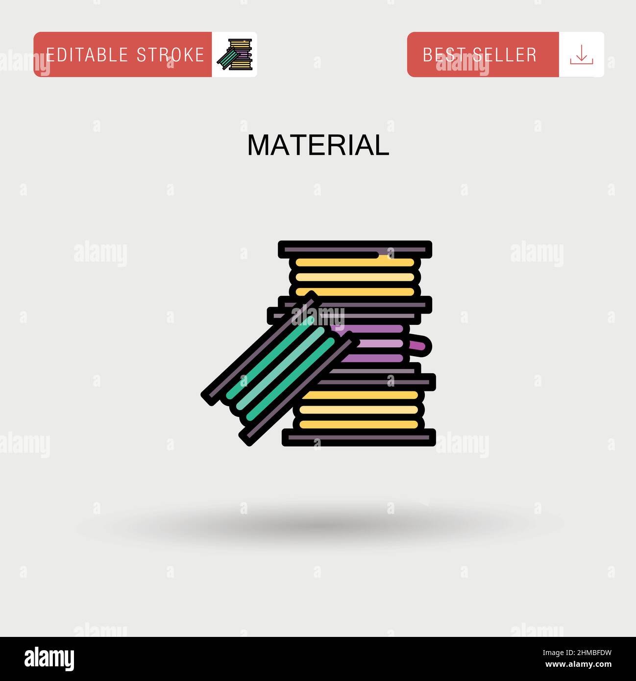 Material Simple vector icon Stock Vector Image & Art - Alamy