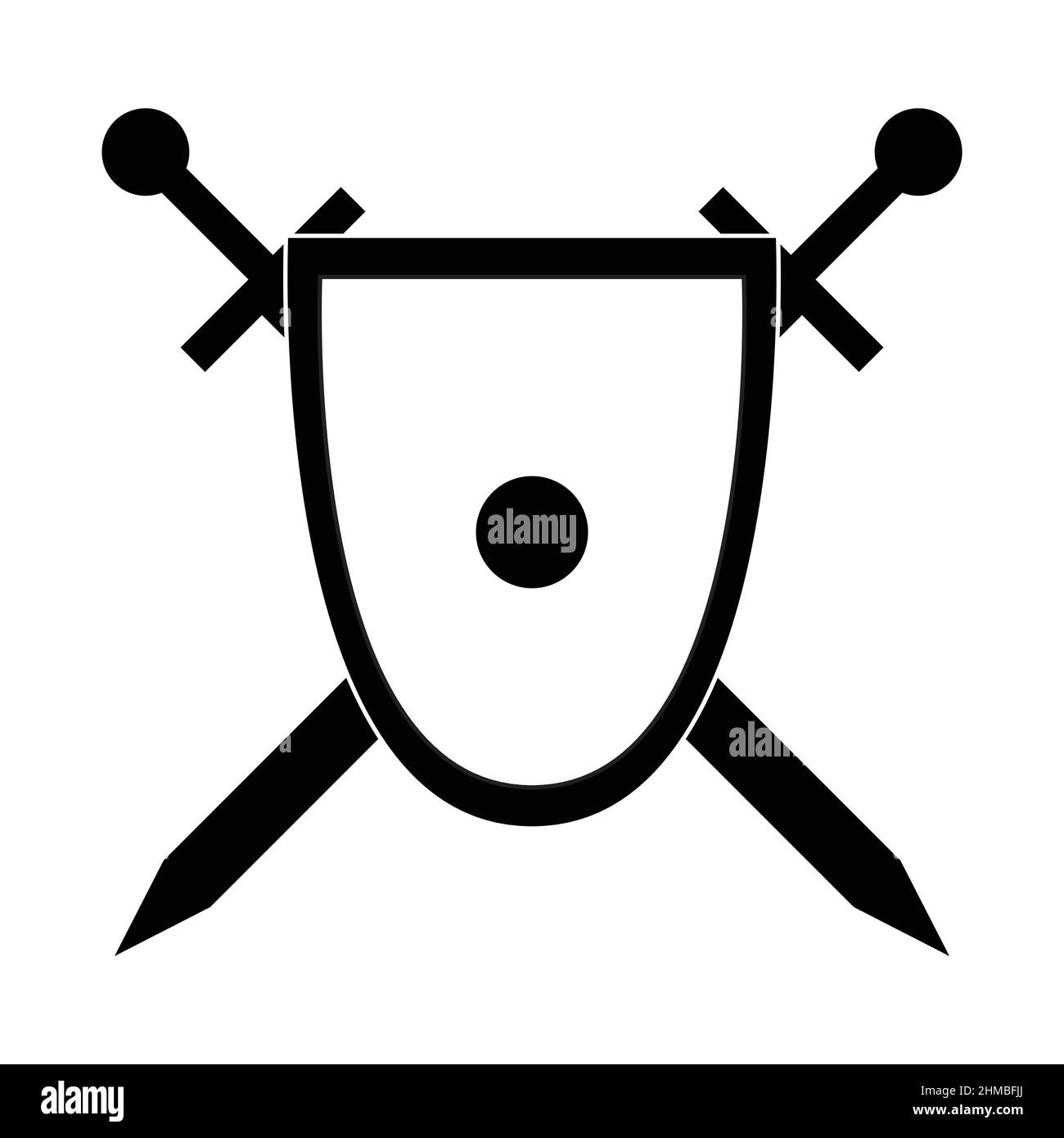 Shield swords isolated icon Stock Vector Images - Alamy