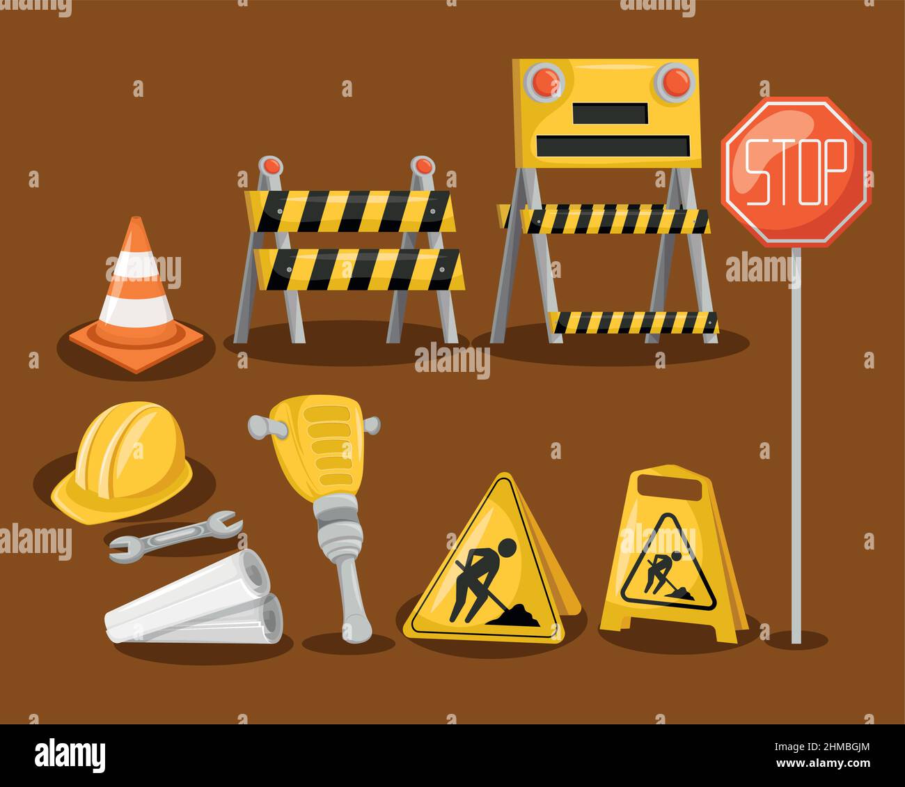 ten under construction set icons Stock Vector Image & Art - Alamy