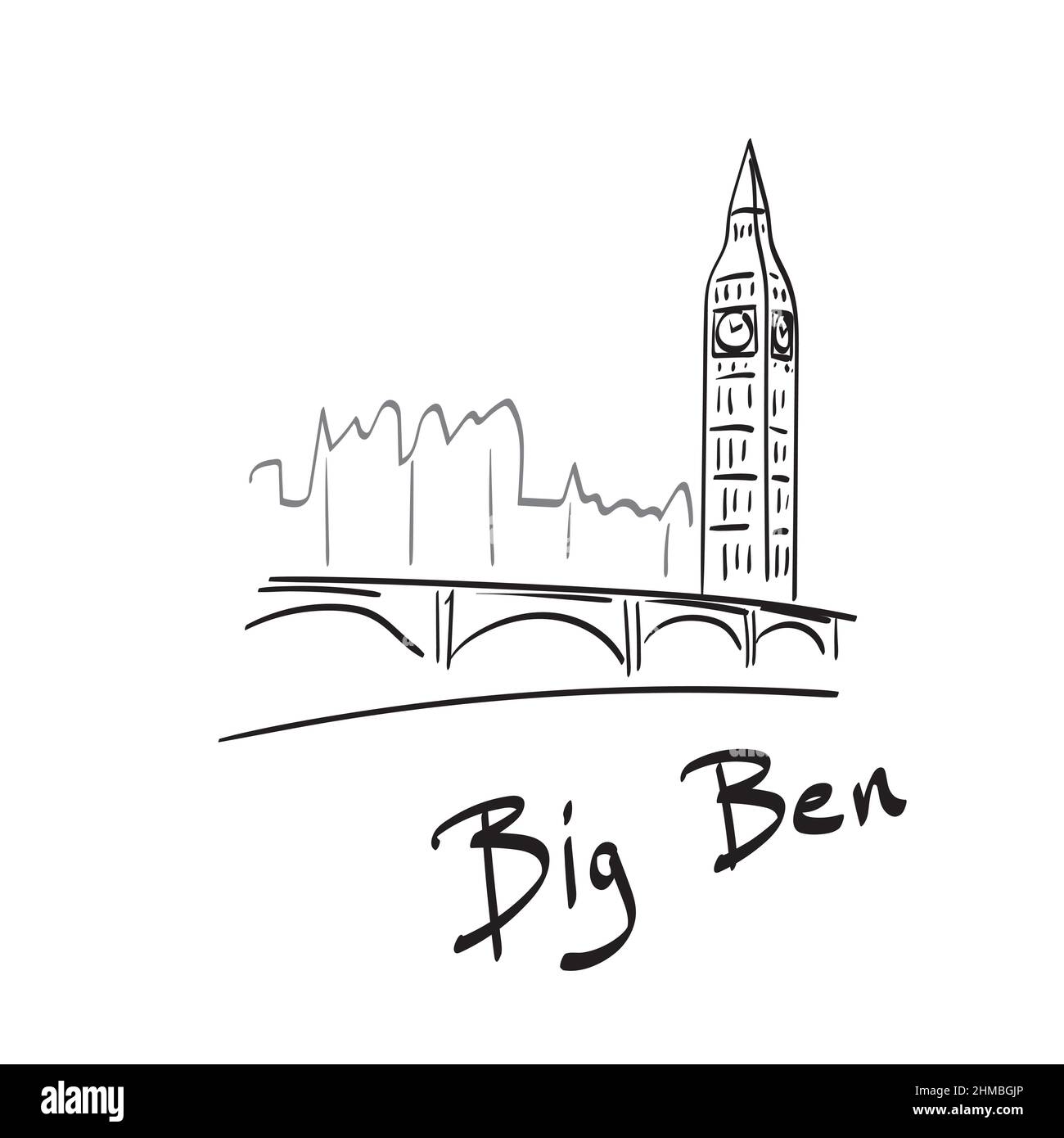 Big Ben Sketch Easy