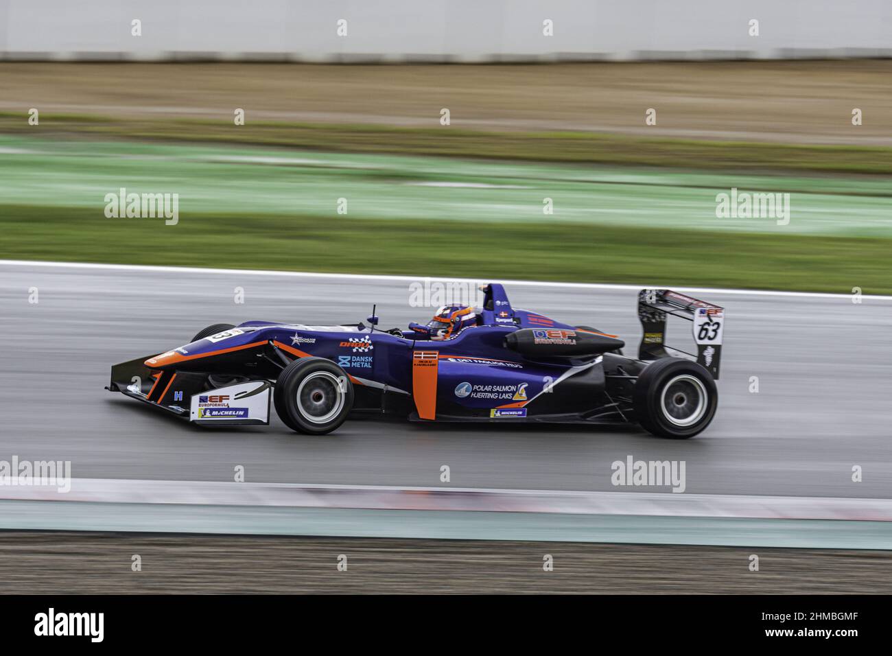 Euro formula open racing of fast cars in the circuit of Barcelona ...