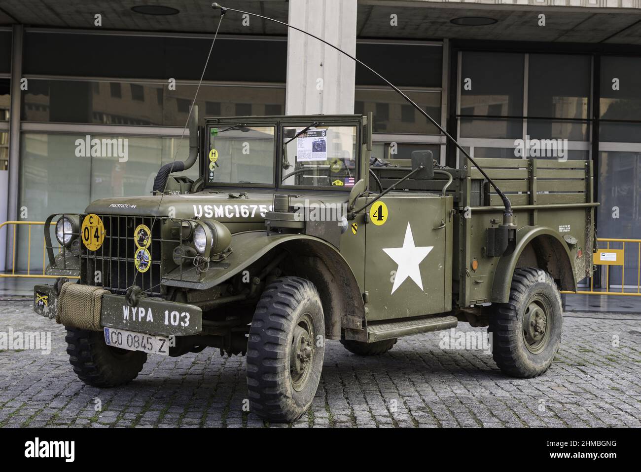 Army military truck Dodge M37 equipped with a telecommunications radio ...