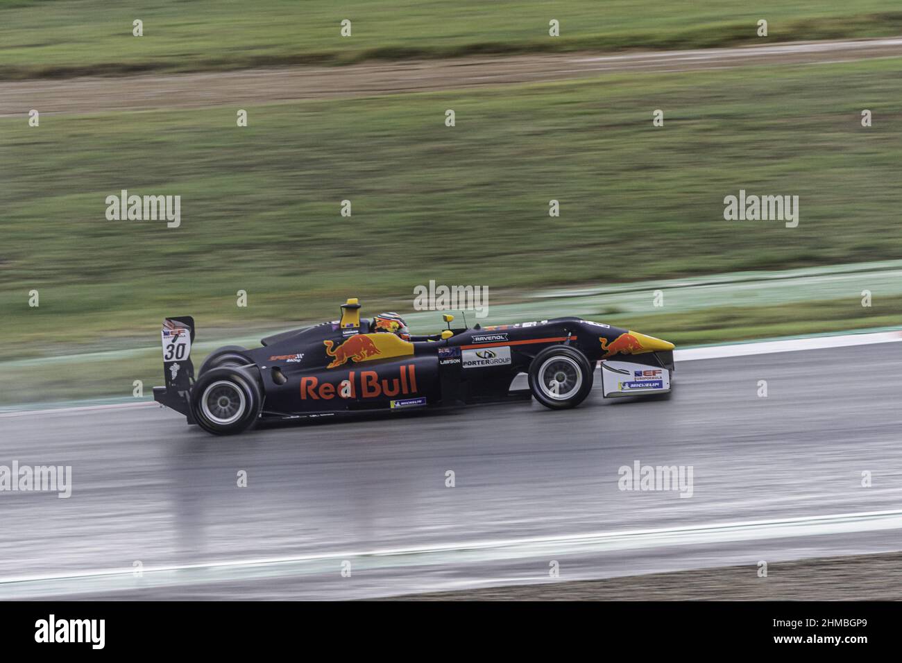 Euro formula open racing of fast cars in the circuit of Barcelona ...