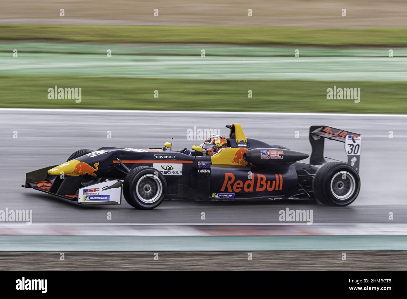 Euro formula open racing of fast cars in the circuit of Barcelona ...