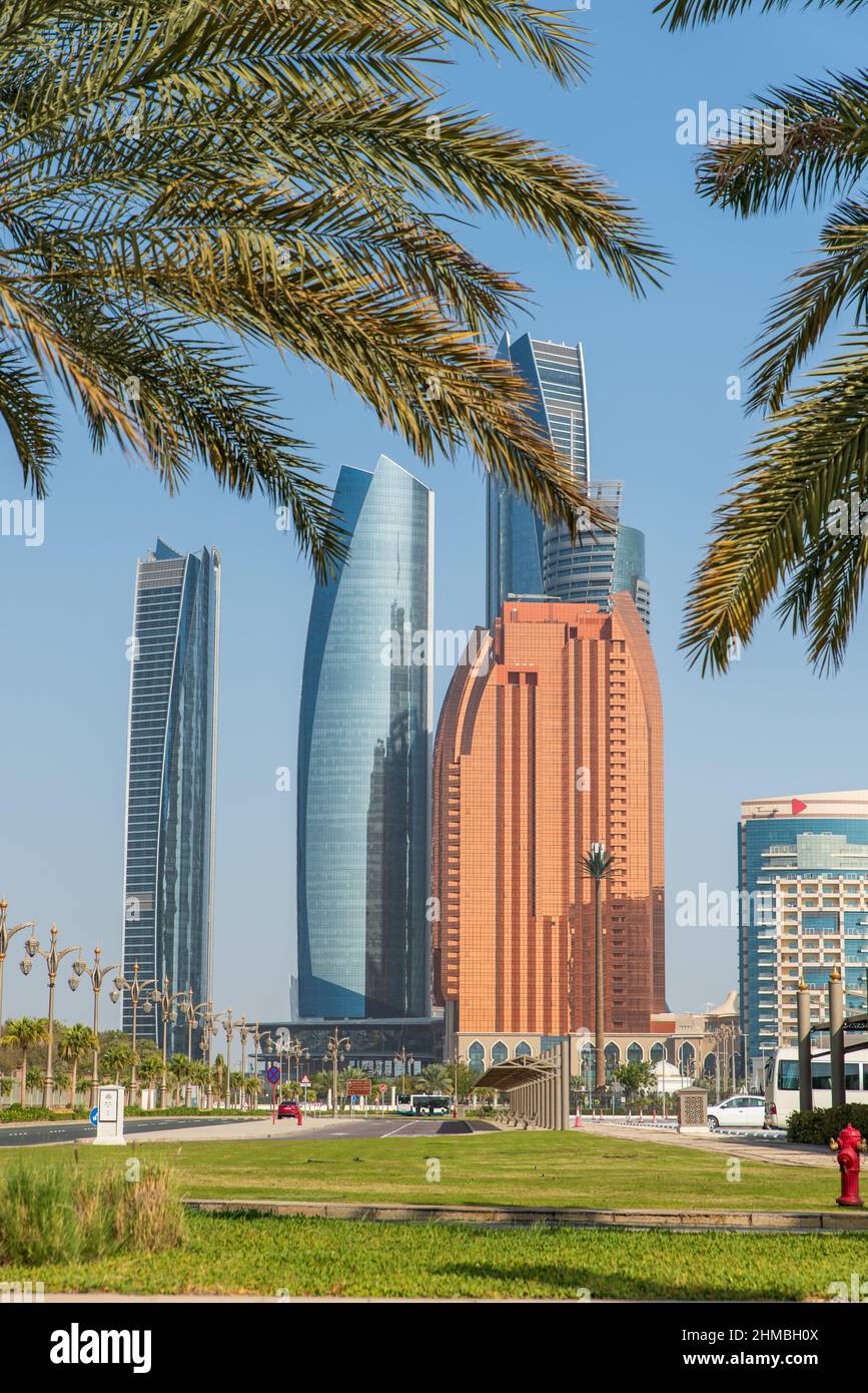 View of Etihad towers in Abu Dhabi Stock Photo - Alamy