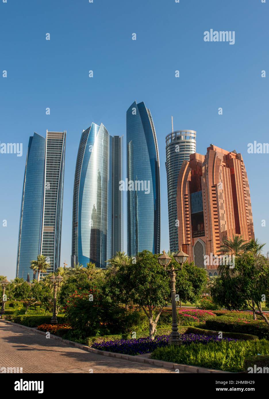 View of Etihad towers in Abu Dhabi Stock Photo - Alamy