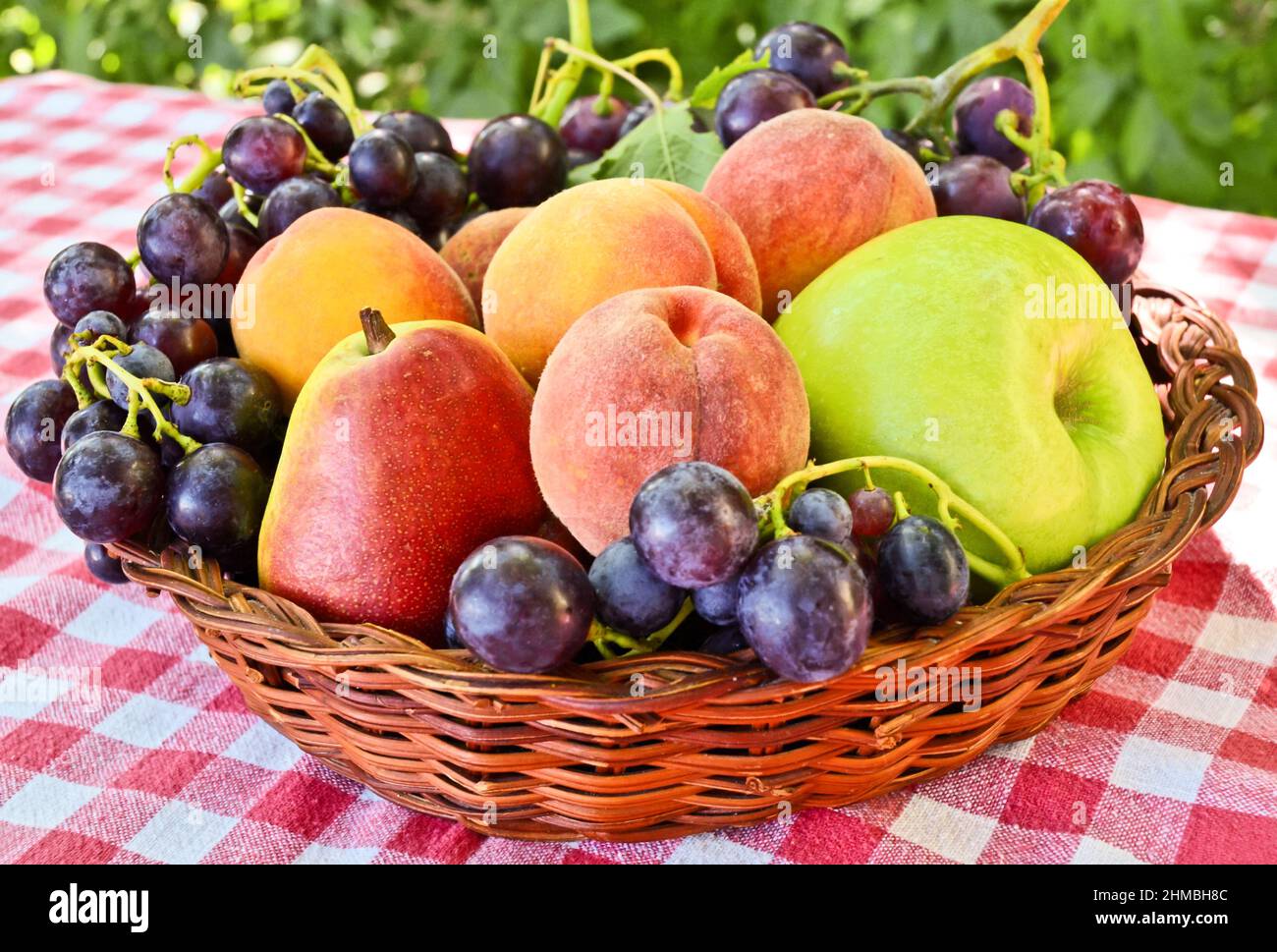 Mixed fruit in the basket Stock Photo - Alamy