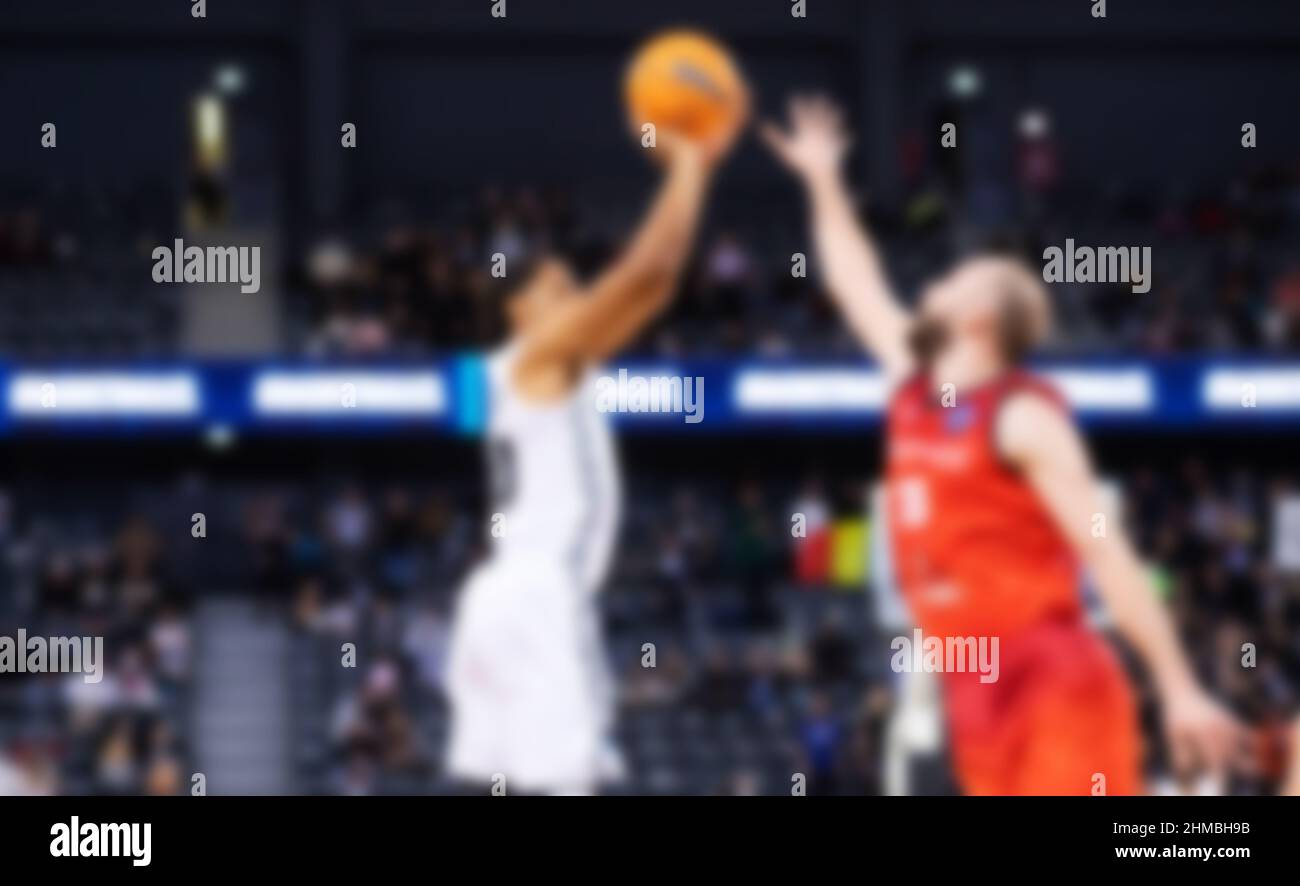basketball game blurred image of players Stock Photo - Alamy