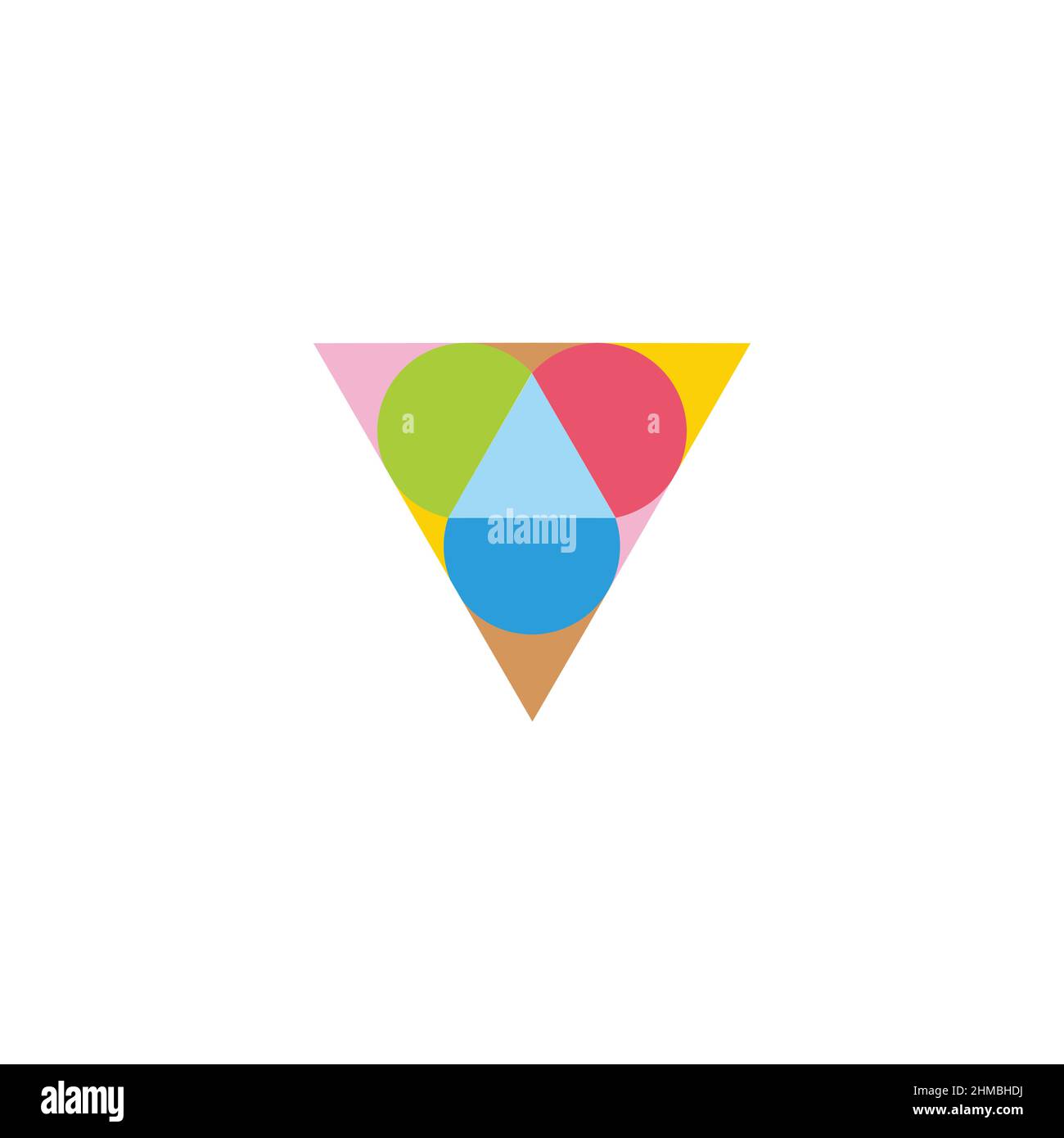 triangle colorful drop water abstract decor logo vector Stock Vector ...