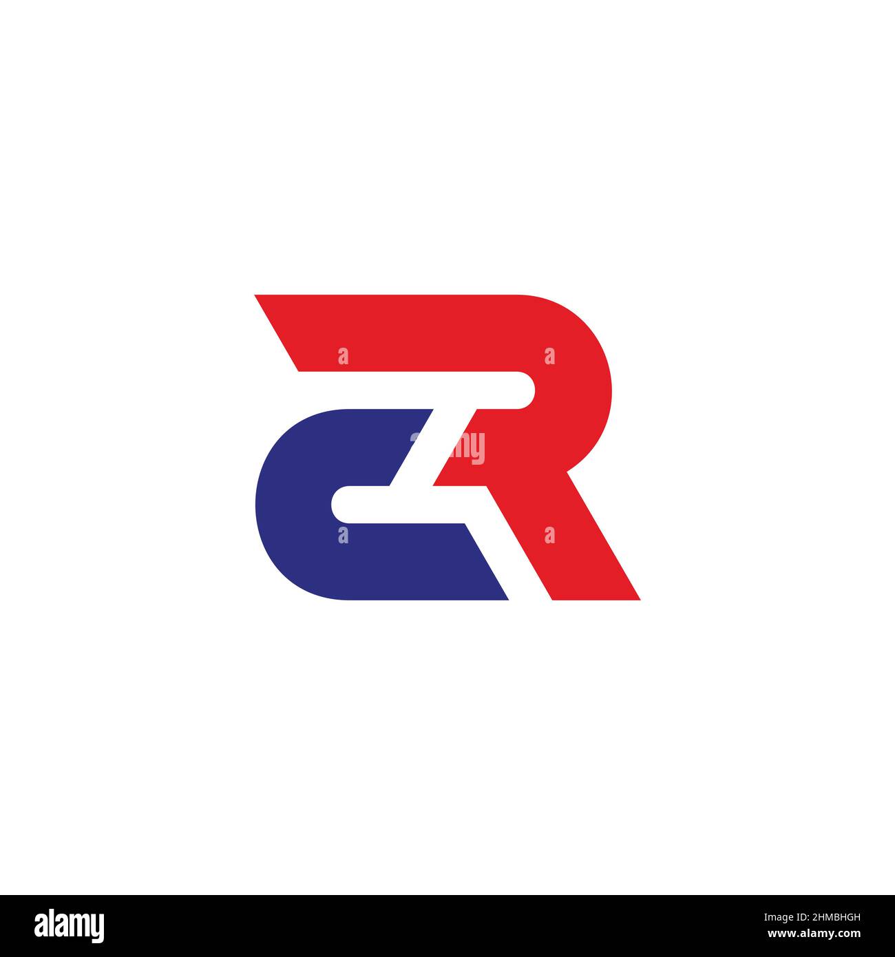 letter cr simple colorful geometric linear logo vector Stock Vector ...