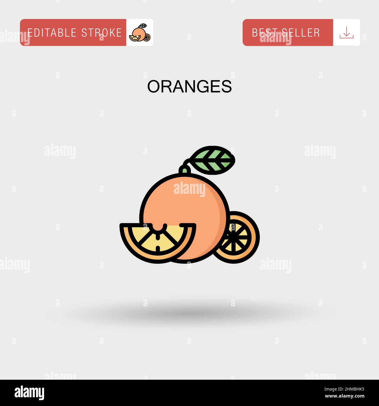 Cut oranges whole Stock Vector Images - Alamy