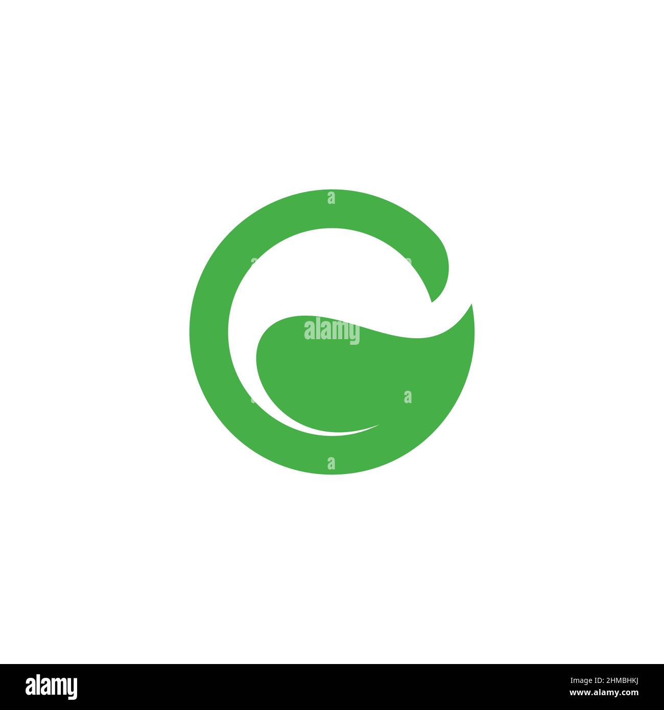 letter g green leaf circle motion logo vector Stock Vector Image & Art ...