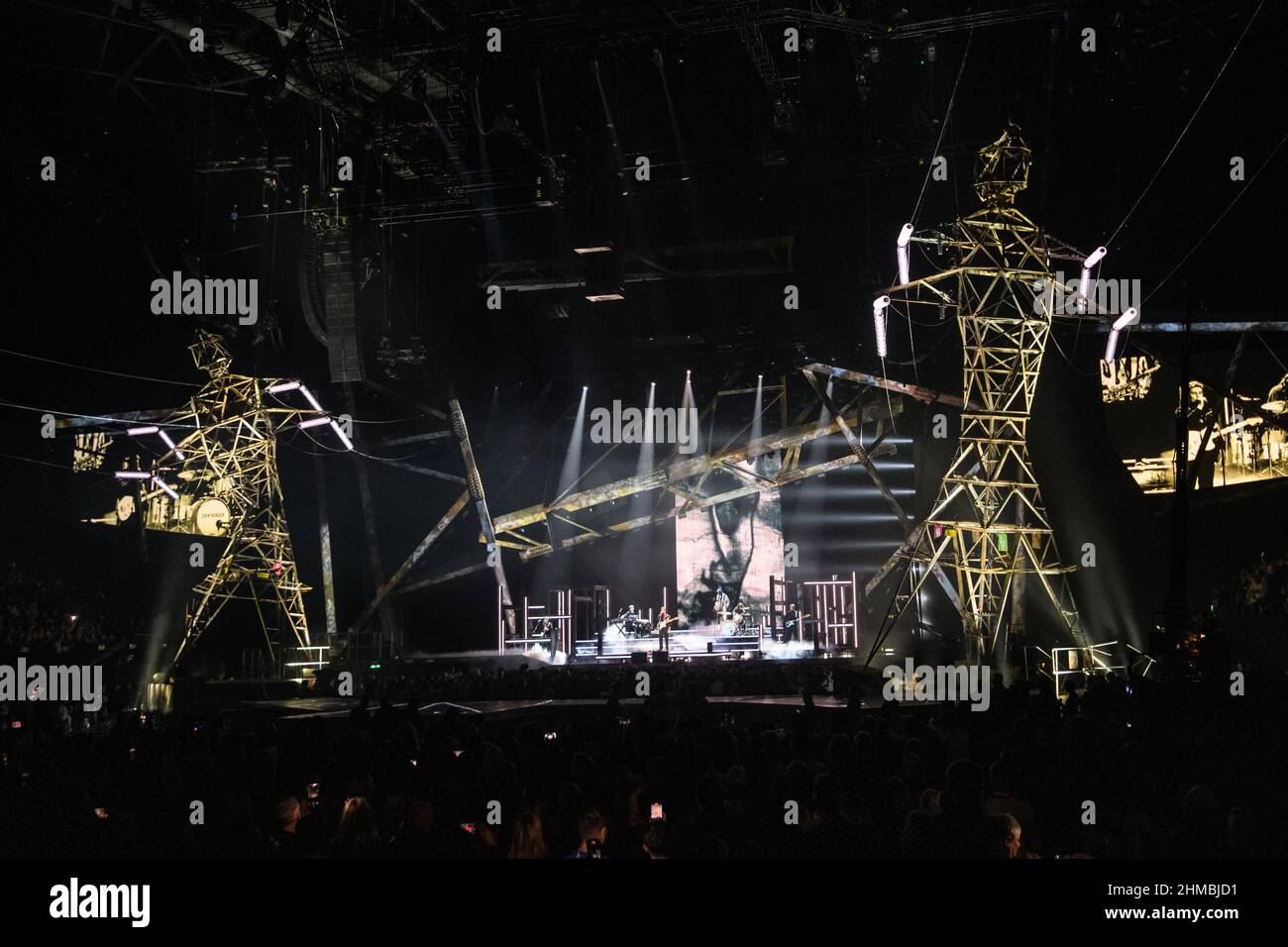 London, UK. 8 February 2022. Sam Fender on stage during the the Brit ...