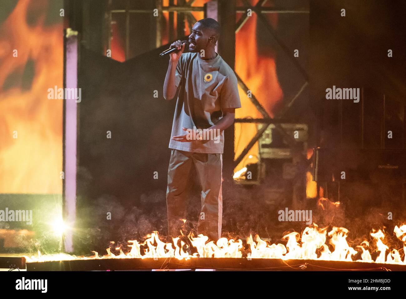 London, UK. 8 February 2022. Dave on stage during the the Brit Awards ...