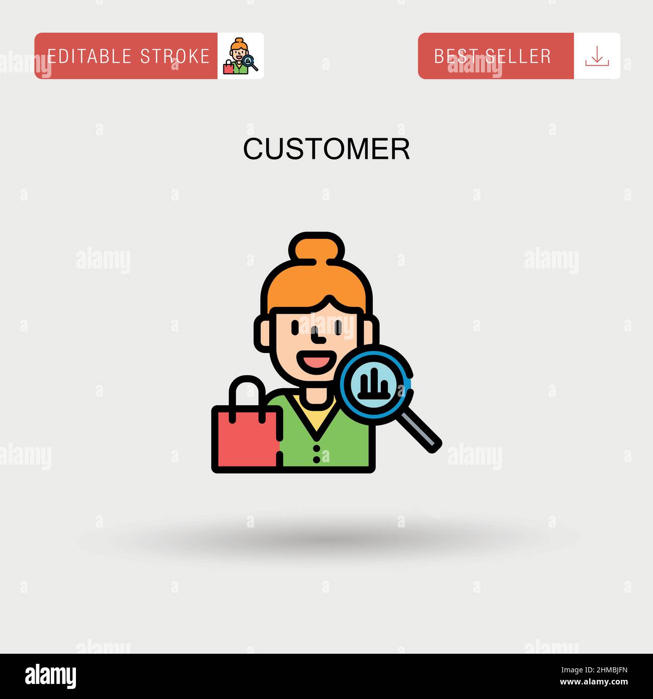 Happy customer icon Stock Vector Images - Alamy