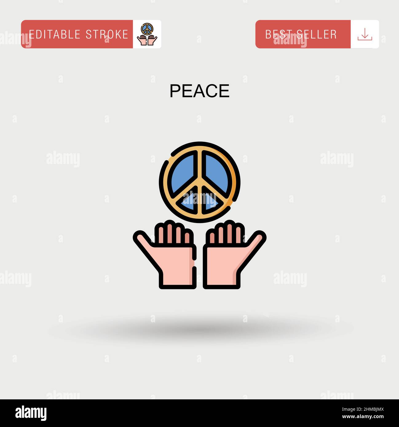 Peace Simple vector icon Stock Vector Image & Art - Alamy