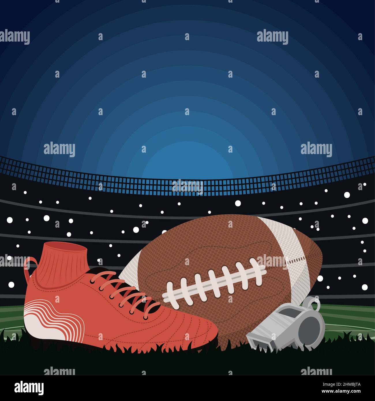 american football stadium night scene Stock Vector Image & Art - Alamy