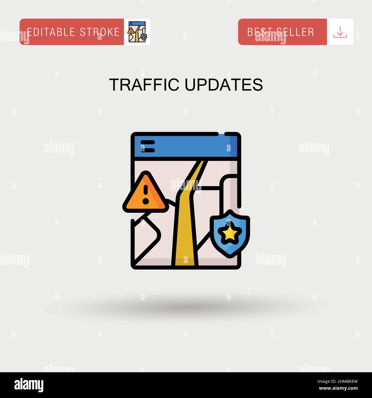 Traffic updates Simple vector icon Stock Vector Image & Art - Alamy