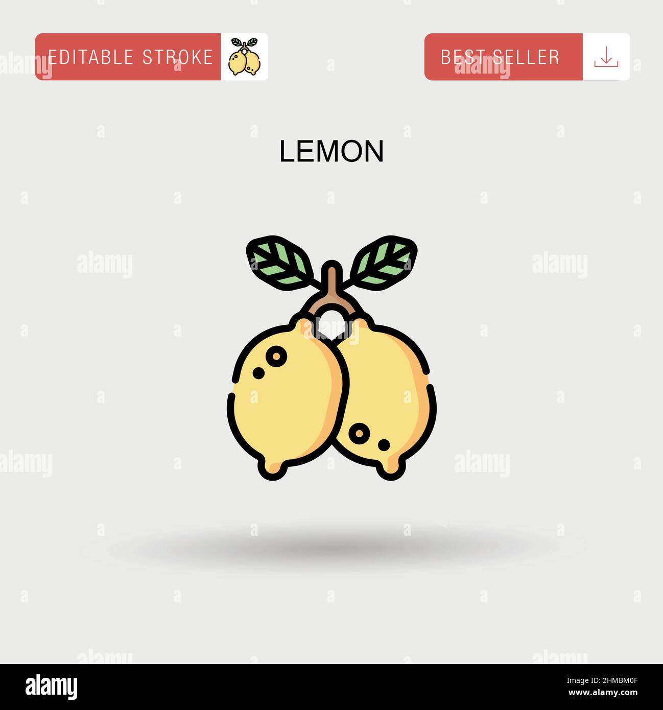 Lemon slice and leaf Stock Vector Images - Alamy