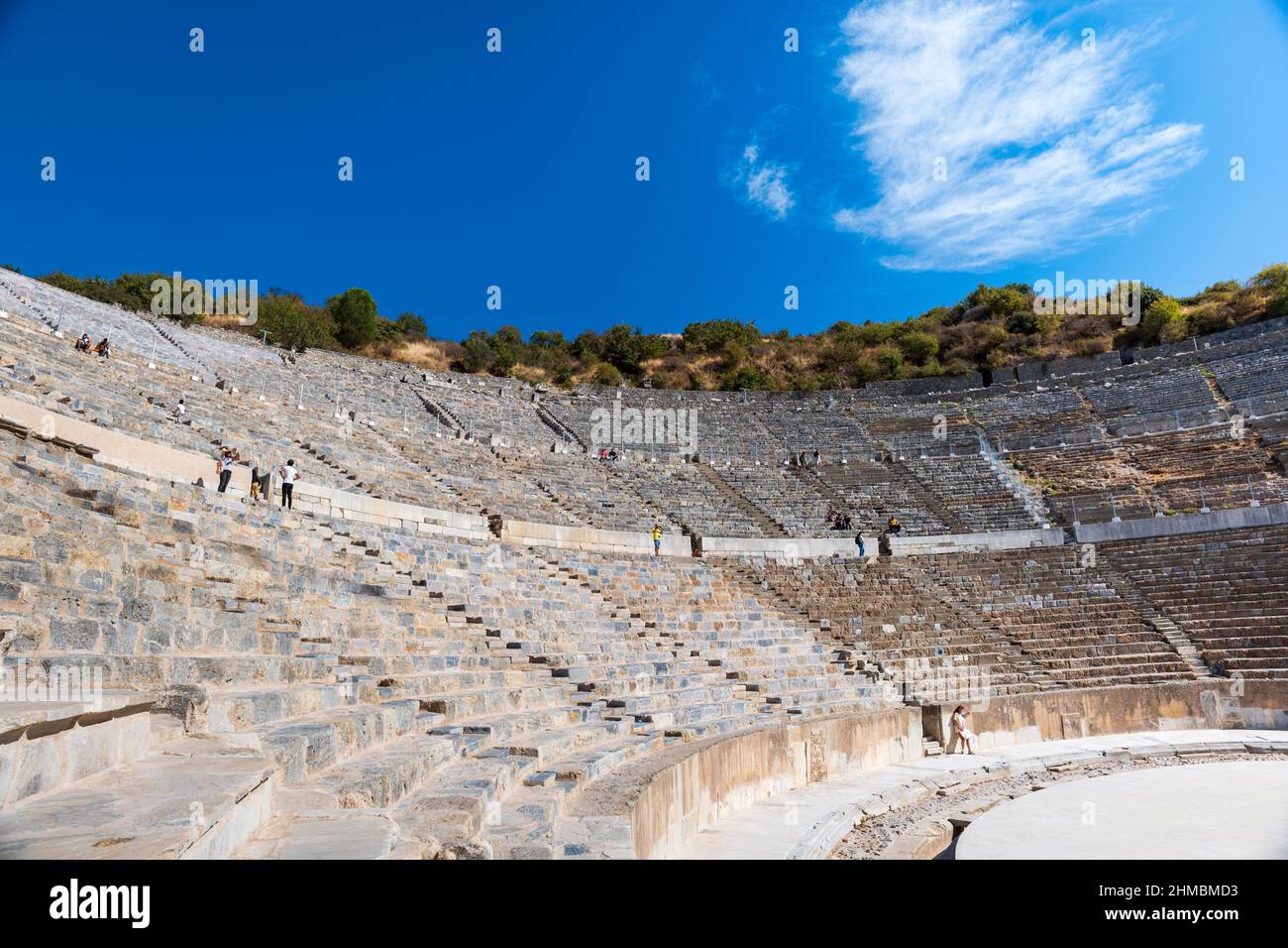Ephesus ancient theatre landscape view in the ancient city of Ephesus ...