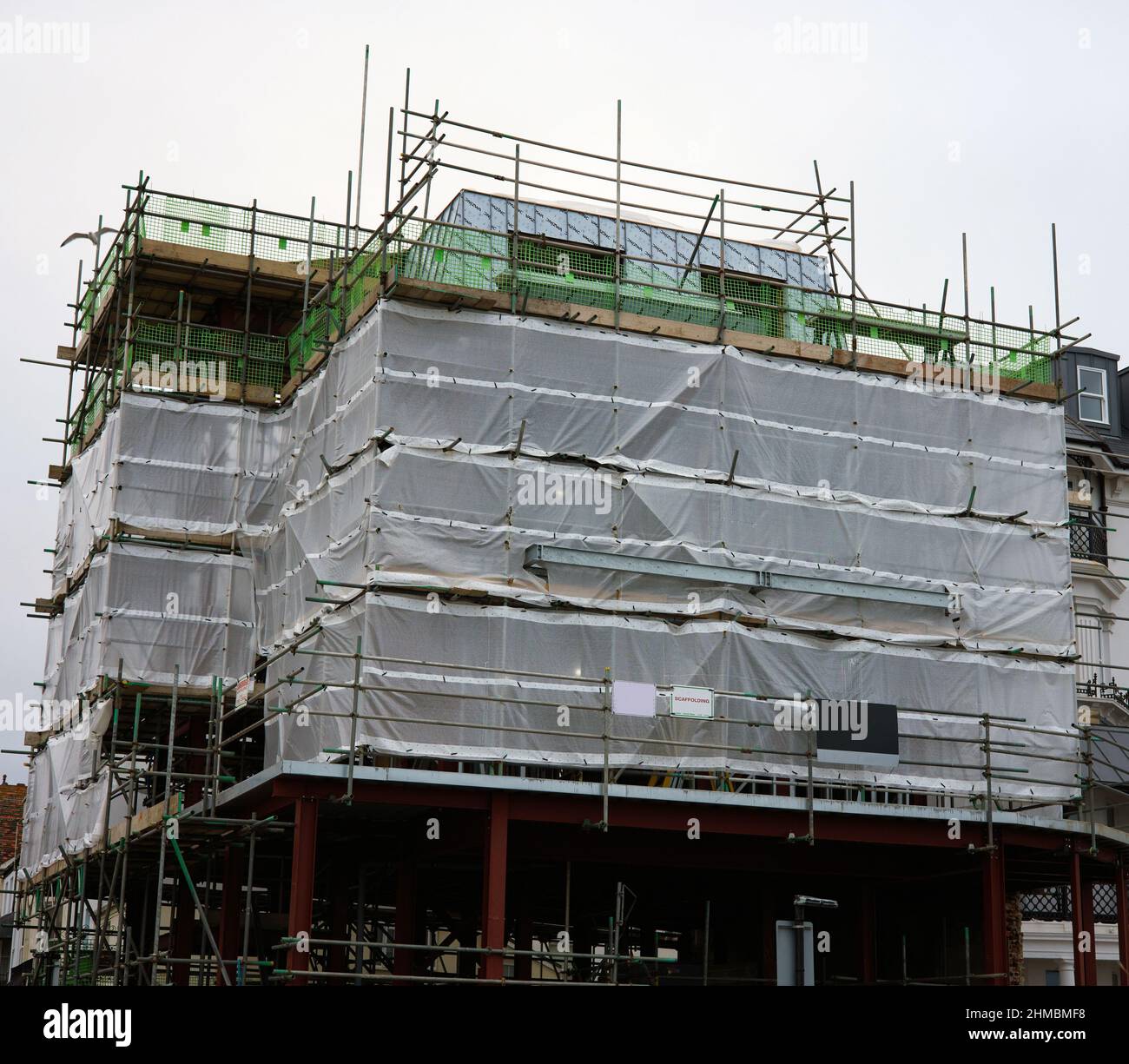 Scaffolding covered with plastic hi-res stock photography and images ...