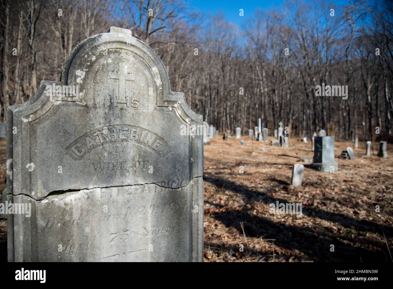 Old gravestones in cemetery Stock Photo - Alamy