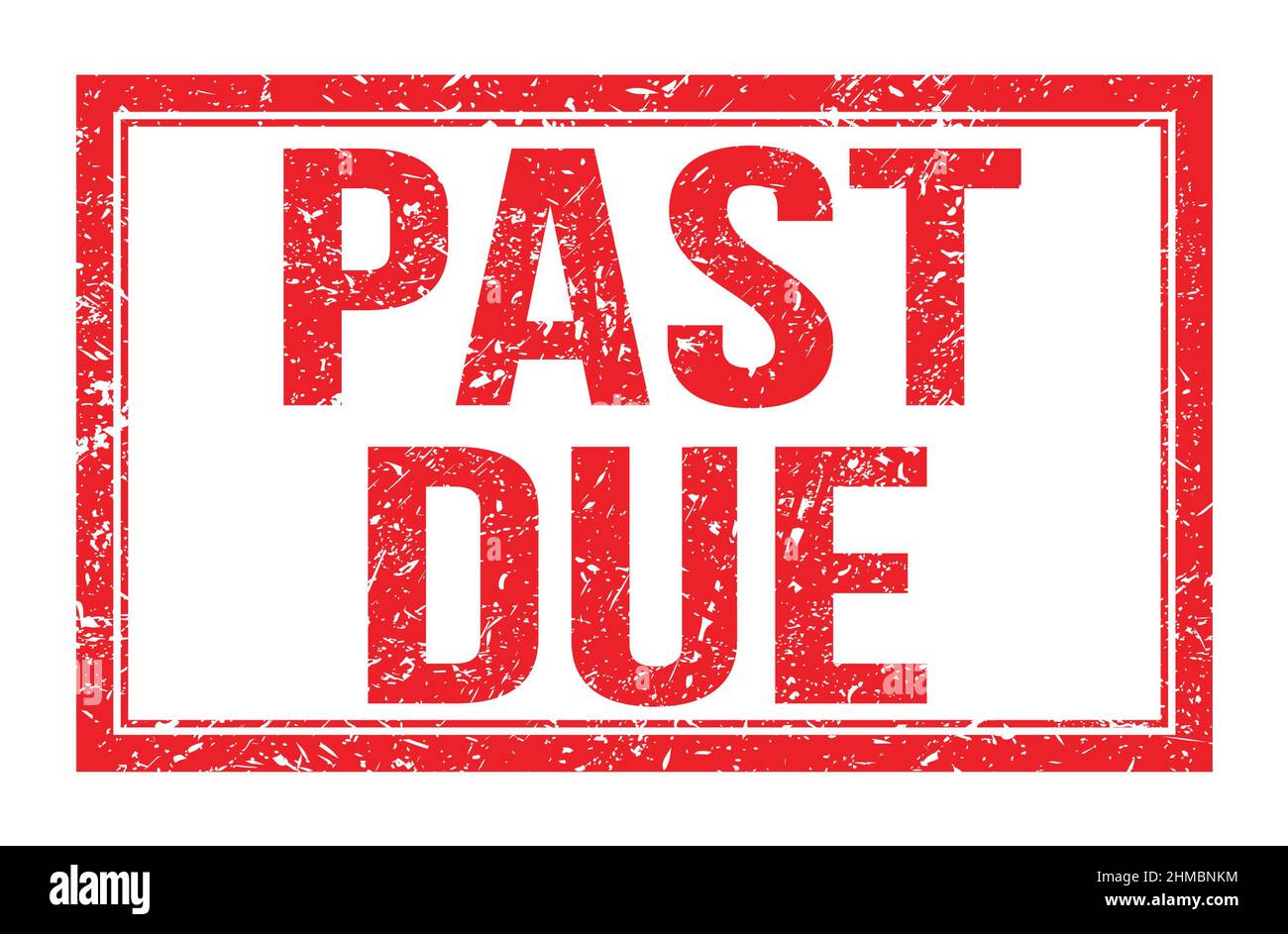 PAST DUE, words written on red rectangle stamp sign Stock Photo - Alamy