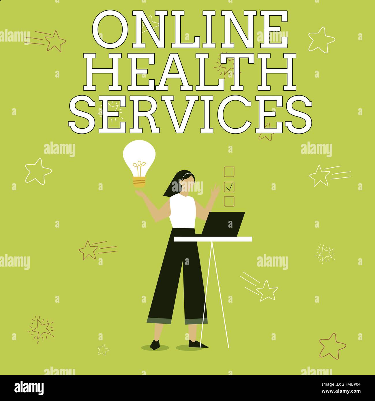 Text showing inspiration Online Health Services. Word Written on ...