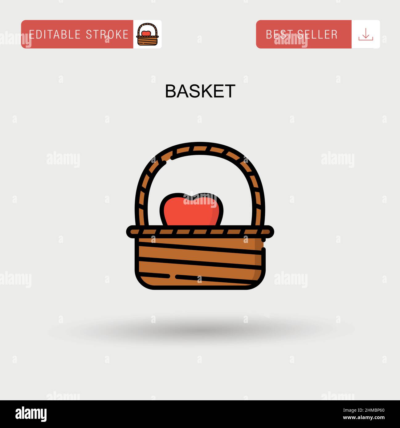 Basket Simple vector icon Stock Vector Image & Art - Alamy