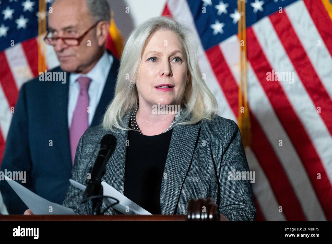 Washington, United States. 08th Feb, 2022. U.S. Senator Kirsten ...