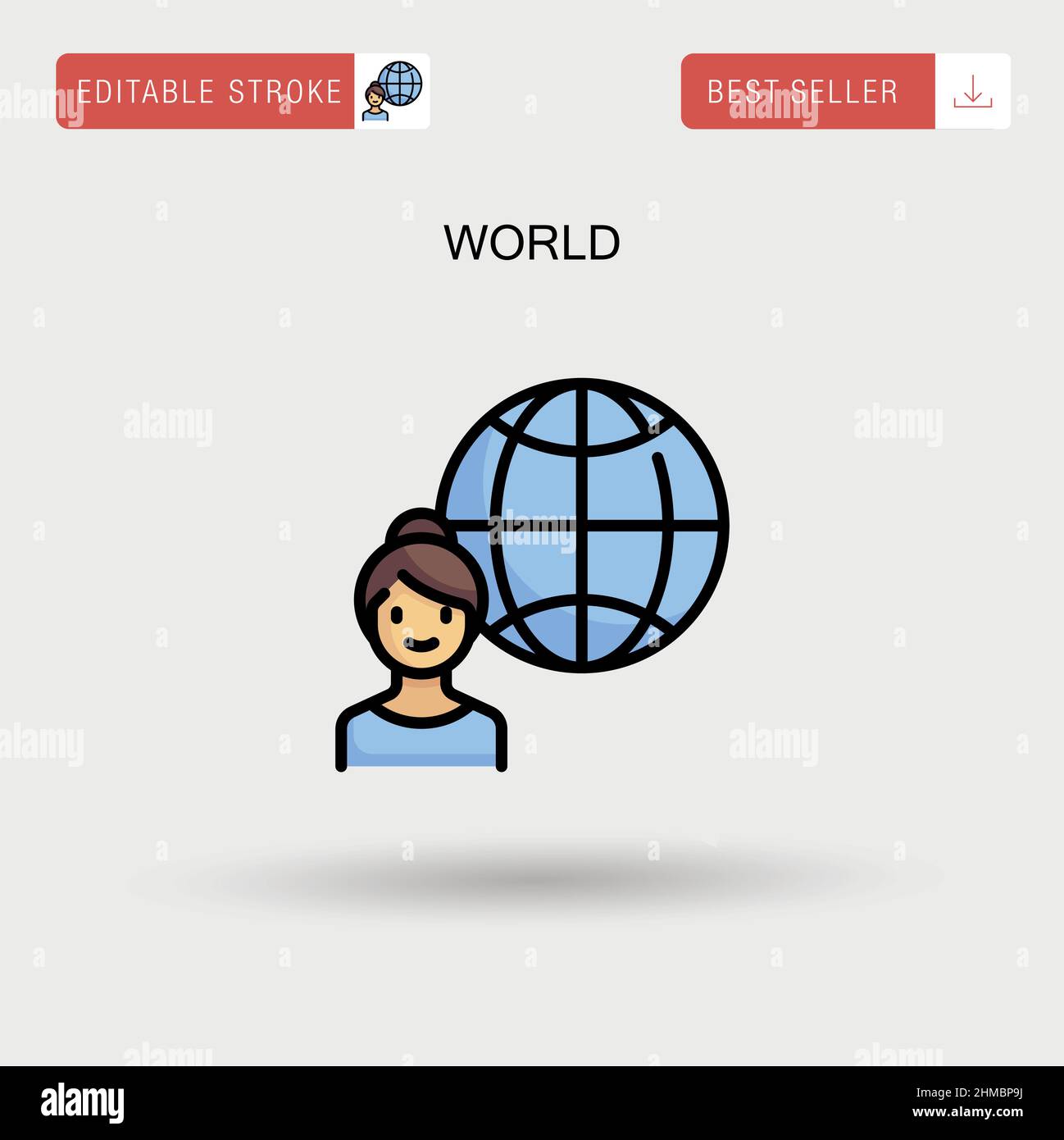 World Simple vector icon Stock Vector Image & Art - Alamy