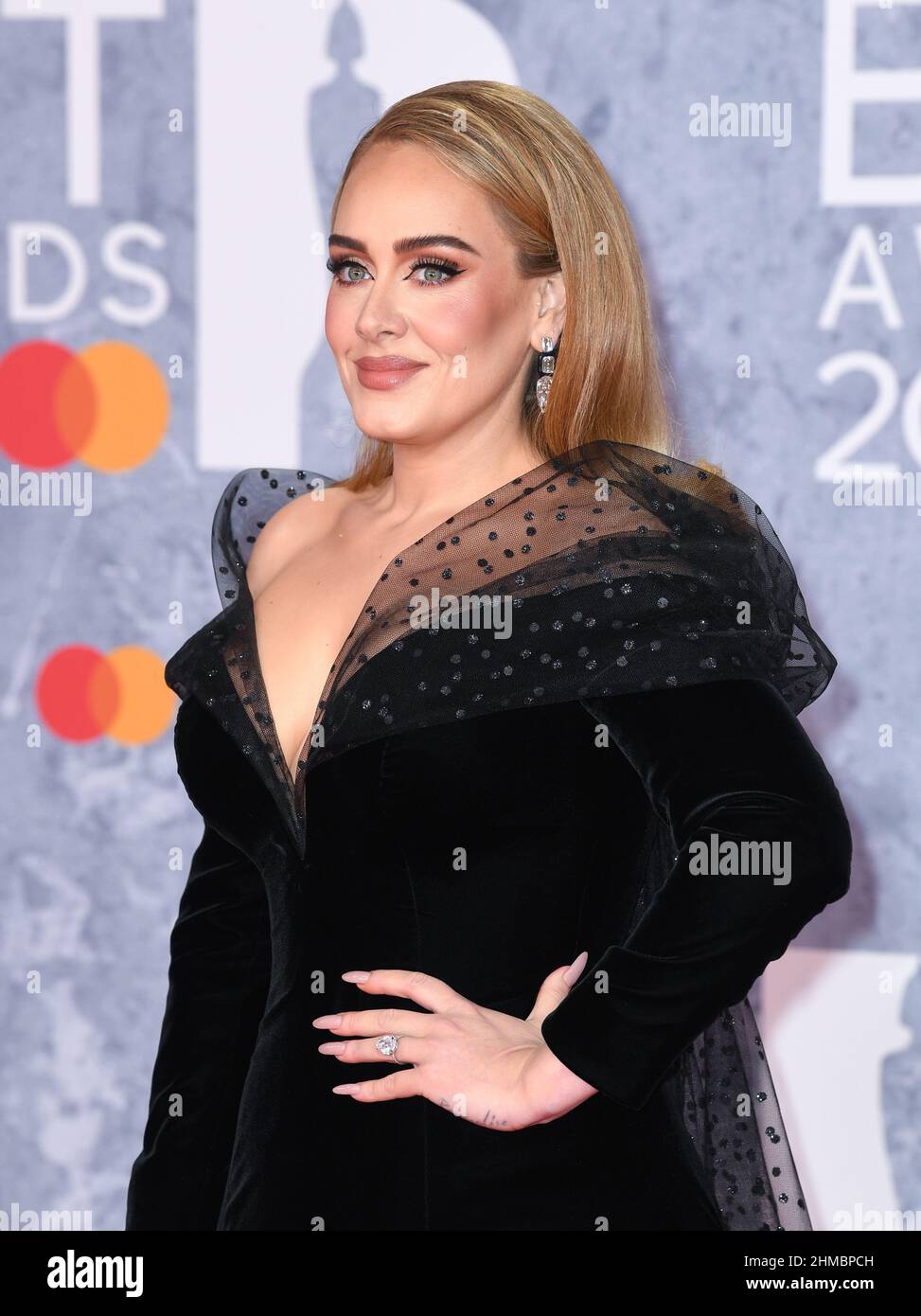 8th February, 2022. London, UK EDITORIAL USE ONLY Adele arriving at the ...