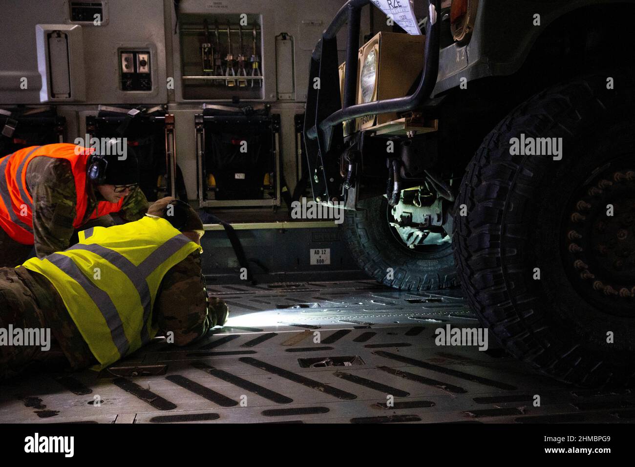 Jasionka, Poland. 08th Feb, 2022. U.S. Air Force maintenance and aerial ...