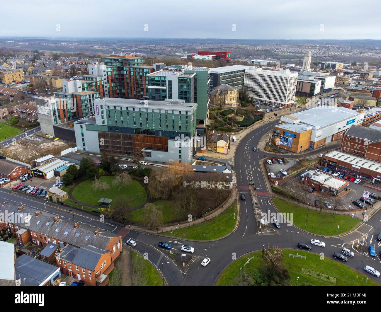 General View GV of Barnsley including Gateway Plaza, Barnsley Council ...