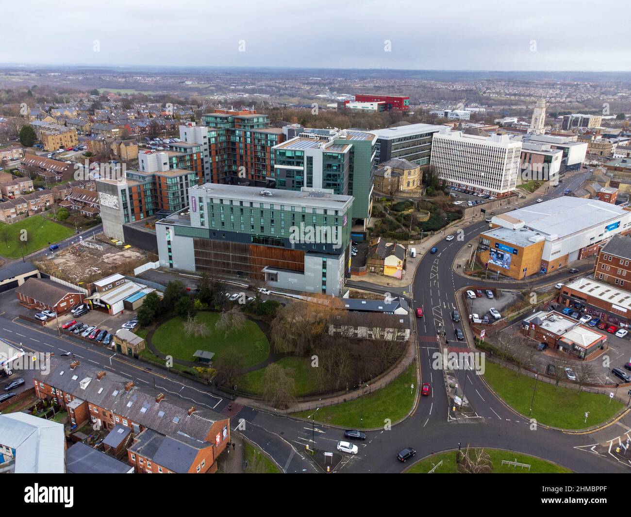 General View GV of Barnsley including Gateway Plaza, Barnsley Council ...